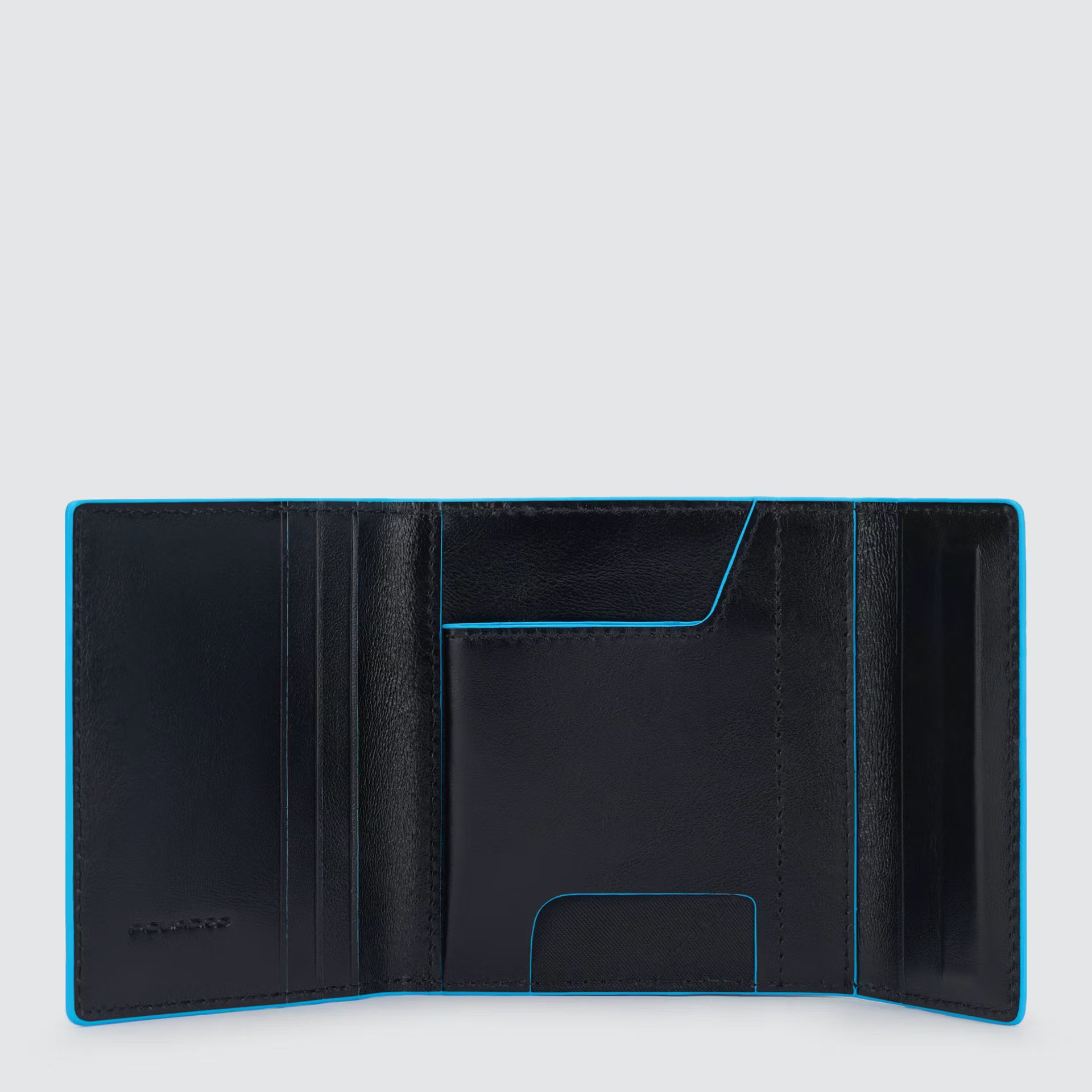 Portofel (port insigna ) de barbati PIQUADRO din piele naturala, sistem ...