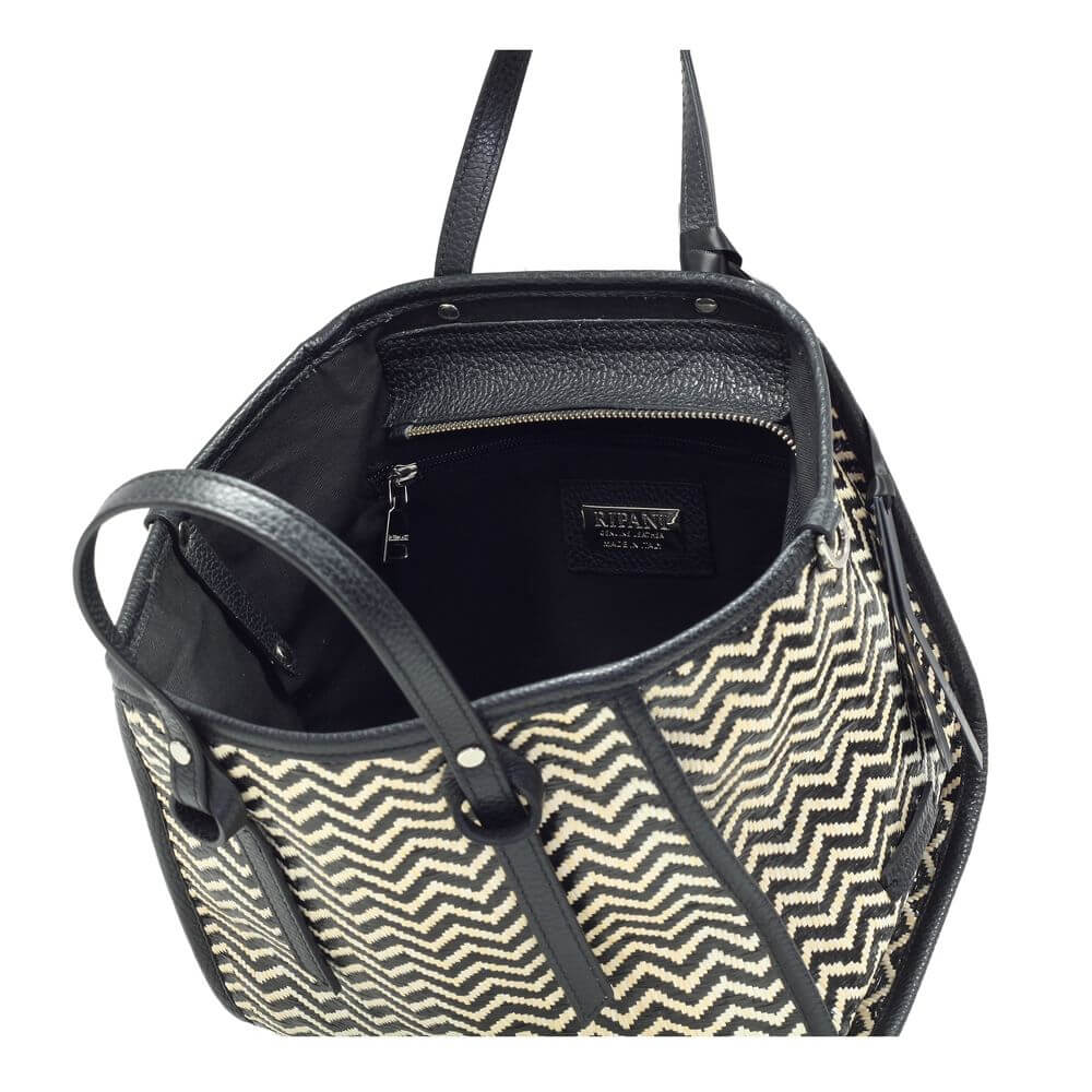 Geanta de dama RIPANI, din piele naturala si rafie 3163BZA – Genți damă ...
