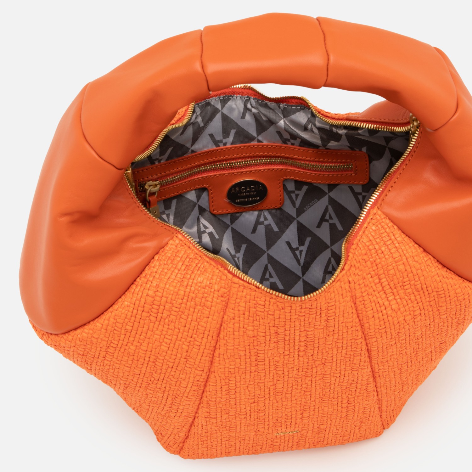 Geanta de mana ARCADIA din piele si rafie 3118 – Genți damă, genți ...